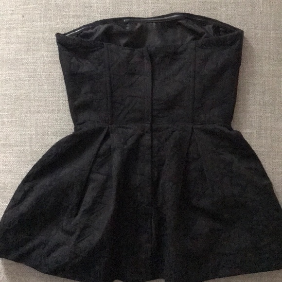 H&M | Tops | Strapless Structured Peplum Top | Poshmark